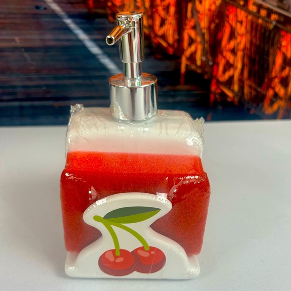 Kitchen | Cherry Red Liquid Soap Dispenser | Poshmark